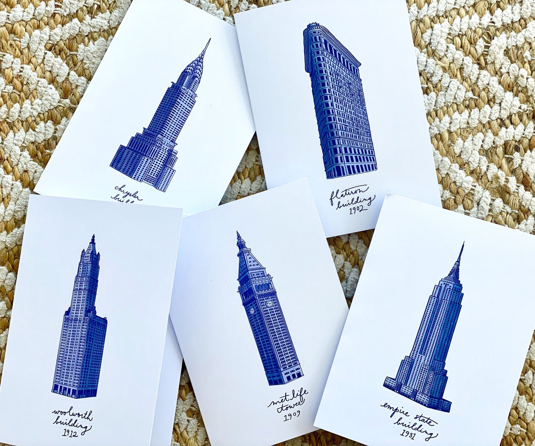 Handmade New York City Greeting Cards (5, 10, 25 Pack) | NYC Iconic ...