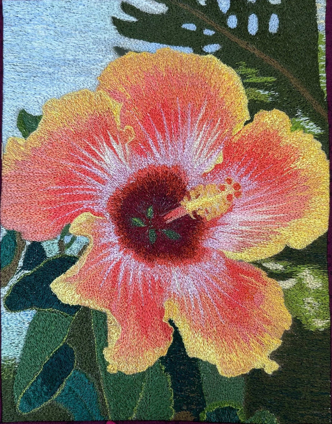 Thread-painting 101: Hibiscus - Etsy