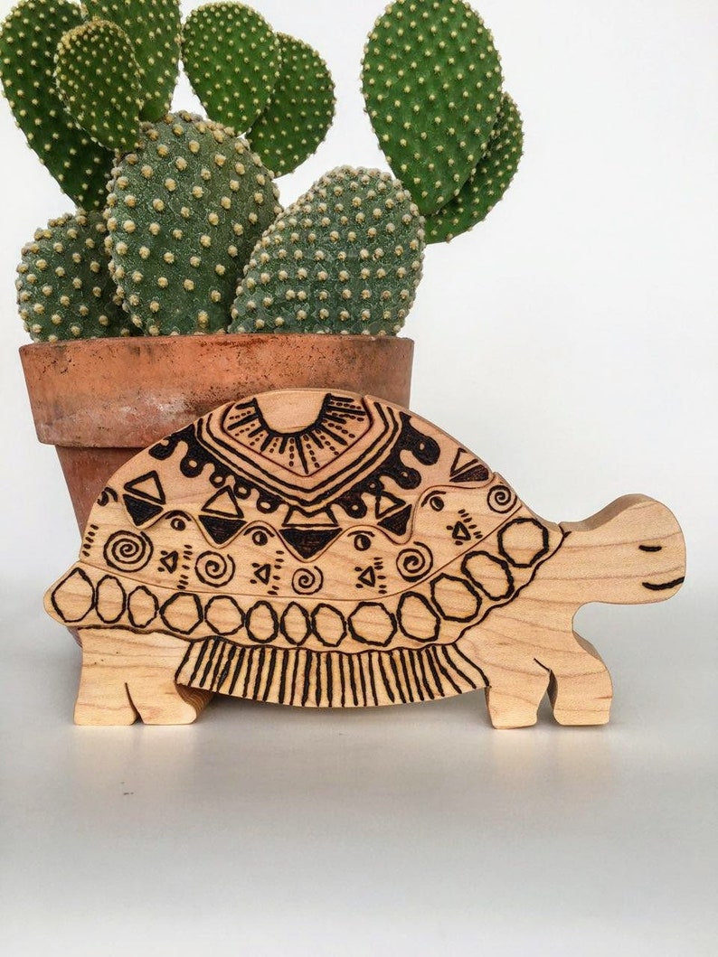Wooden Puzzle Baby Gift Stacking Toy Montessori Turtle - Etsy