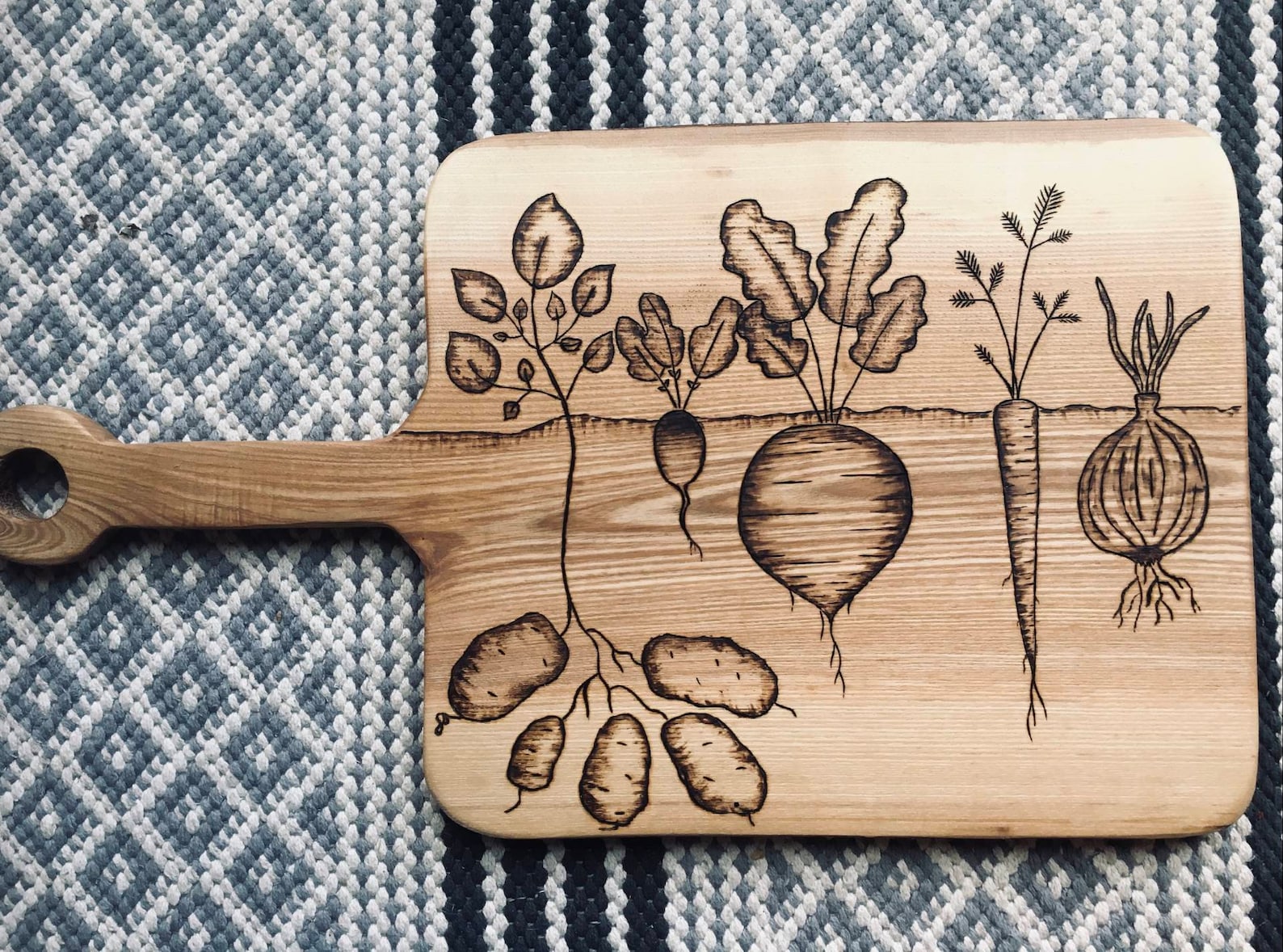 Extra Large Cutting Board, Vegetable Cutting Board, Gift for Gardener ...