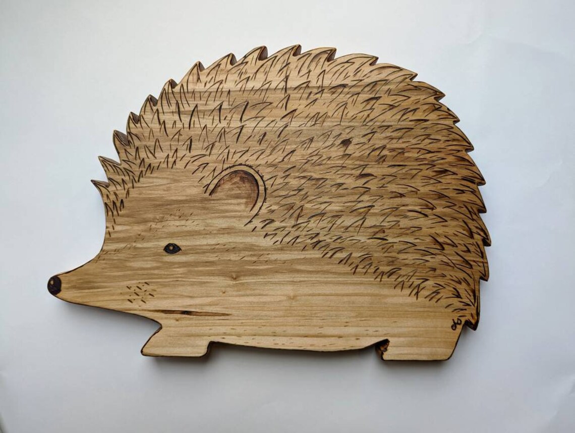 Hedgehog Decor, Wooden Cutting Board, Unique Housewarming Gift ...