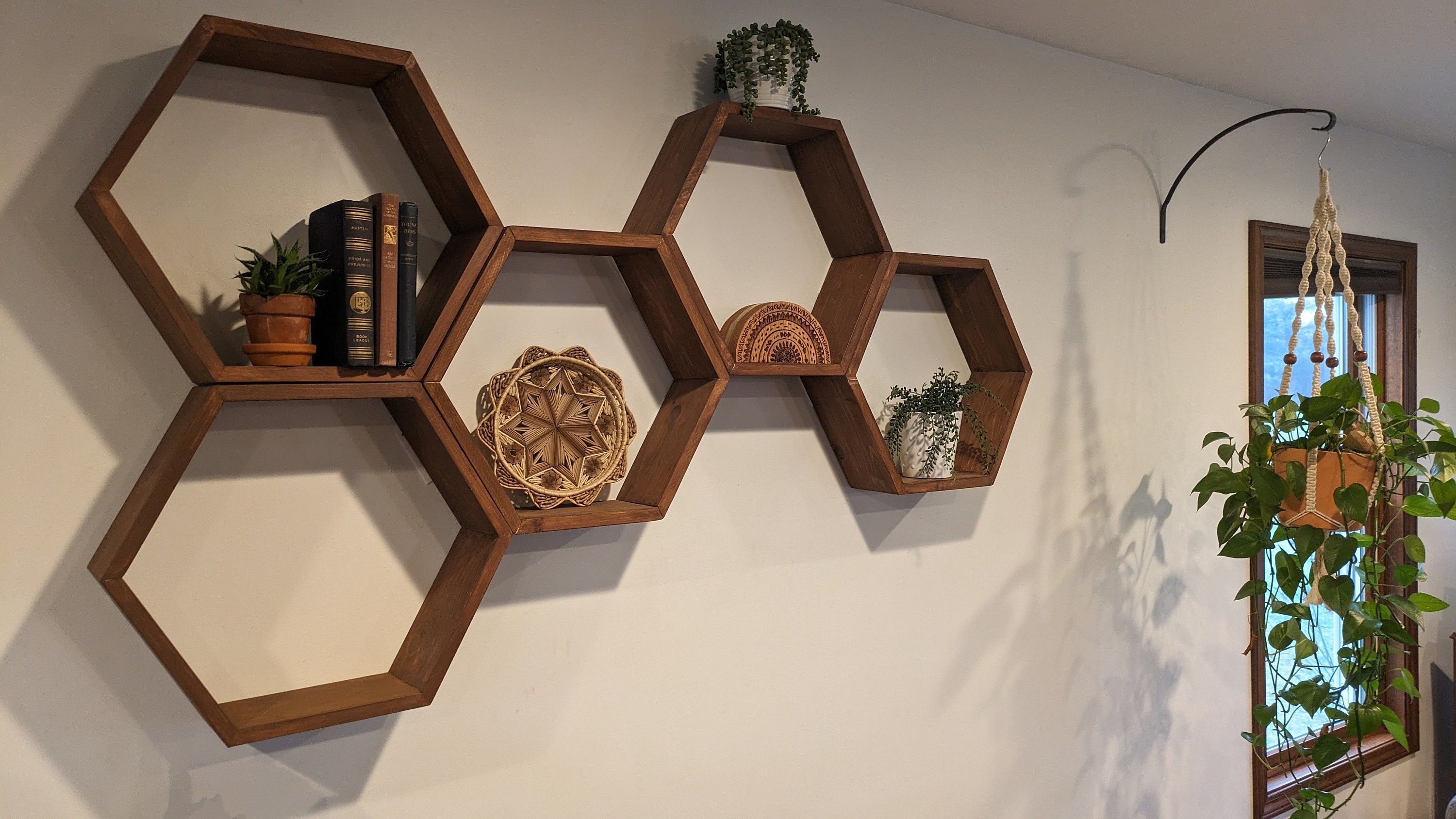 Hexagon Shaped Shelves. Honeycomb Shelving Set - Etsy