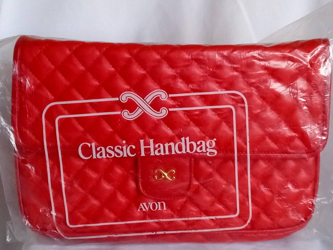 Vintage 1980's Avon Red Quilted Classic Handbag Sealed in Package - Etsy