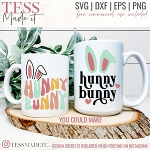 Hunny Bunny SVG Bundle - Spring SVG Bundle - Retro Easter SVG Bundle ...
