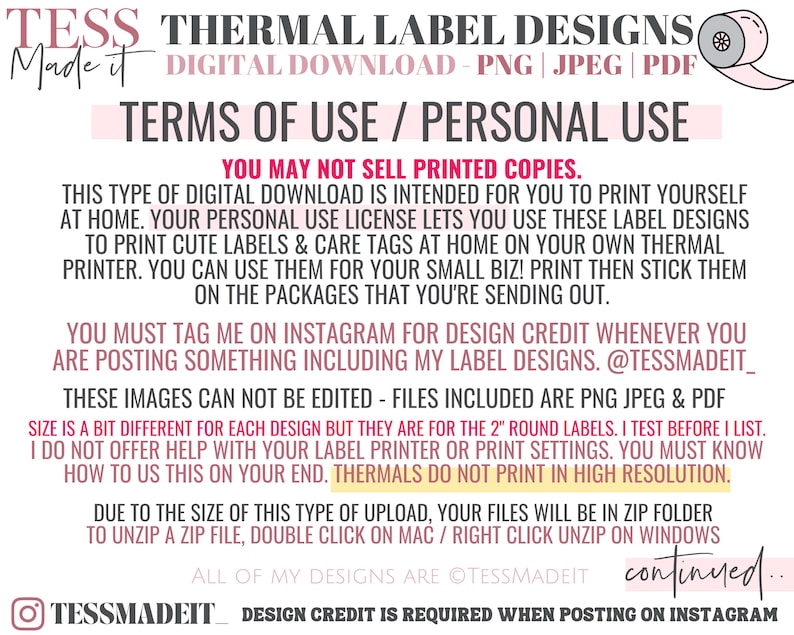 Round Thermal Label Design Bundle - Round Mailing Labels - Packaging ...