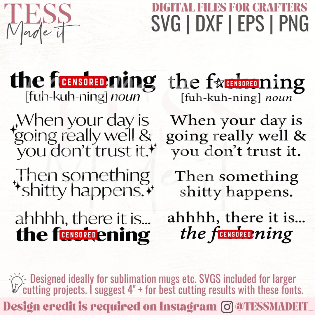Sarcastic Svg - the Fuckening SVG - Funny Coffee Mug SVG - Adult Humor ...