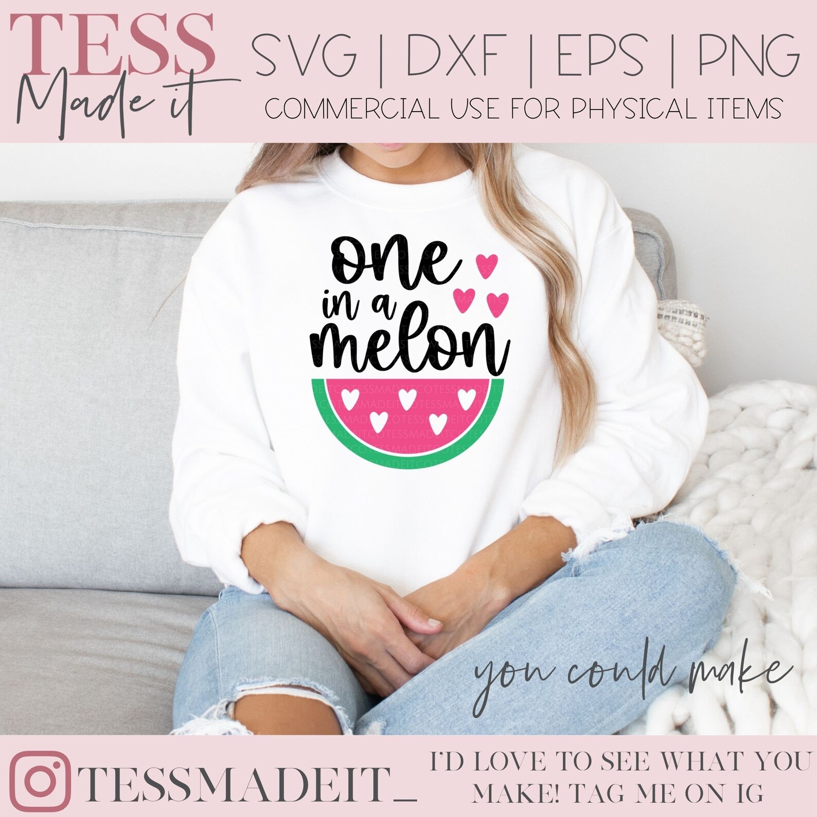 Watermelon SVG Bundle - Summer SVG - One in A Melon Svg - Spring SVG ...