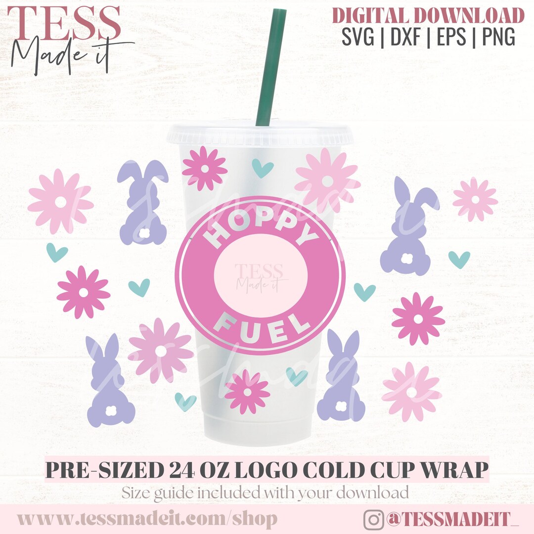 Cold Cup SVG - Easter Cold Cup SVG - Bunny Cup SVG - Venti Logo Hole ...
