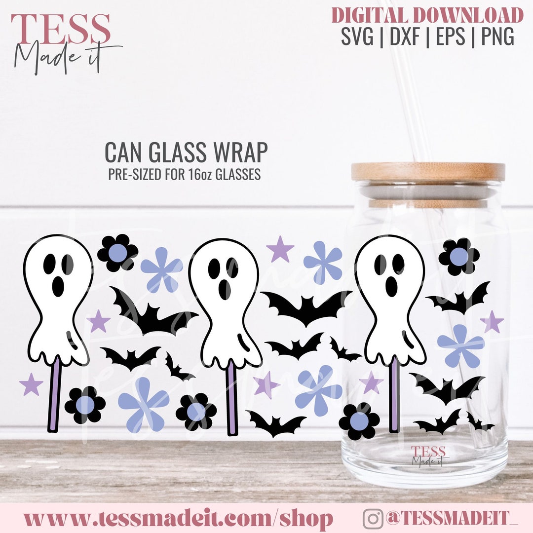 Ghost Libby Glass SVG Fall Libbey Svg Can Glass Svg Halloween Libbey ...