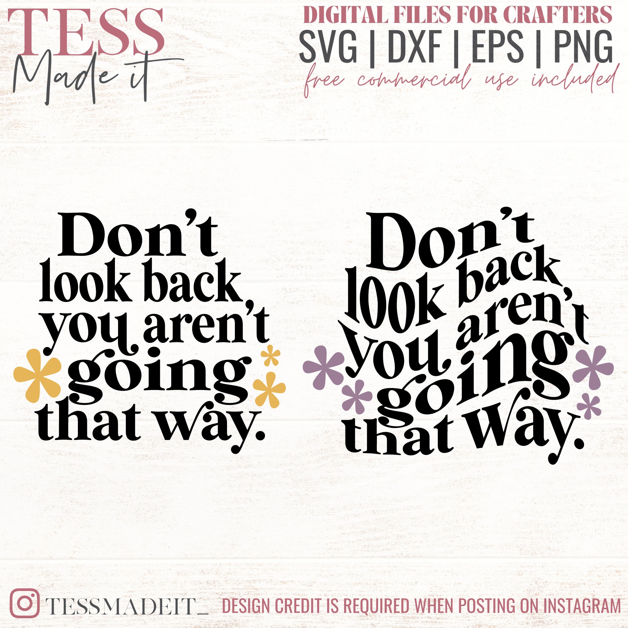 Mental Health SVG - Don't Look Back SVG - Motivational Svg - Don't Look ...