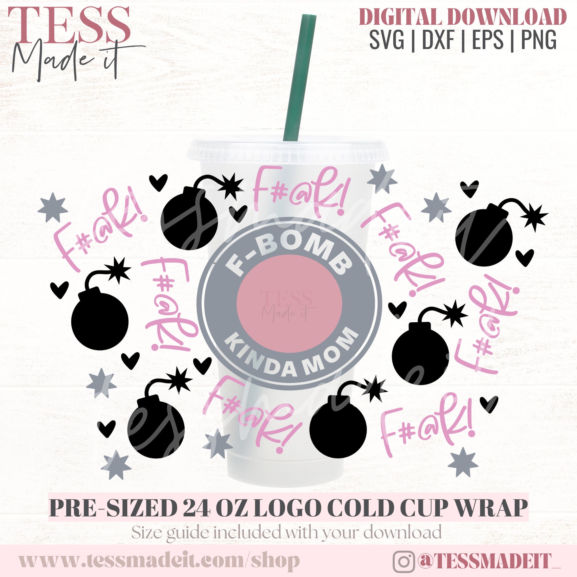 Cold Cup SVG F-bomb Mom SVG Iced Coffee Cup SVG Venti - Etsy