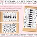 Fragile Mailing Labels - Printable Thermal Labels - Christmas Business ...