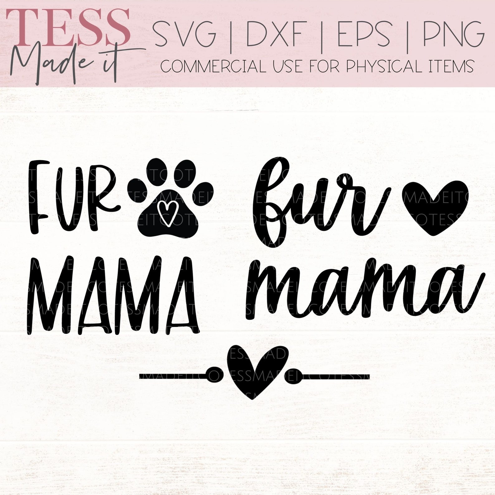 Fur Mama SVG Dog Mom SVG Cat SVG Pet Mom Svg for Cricut | Etsy