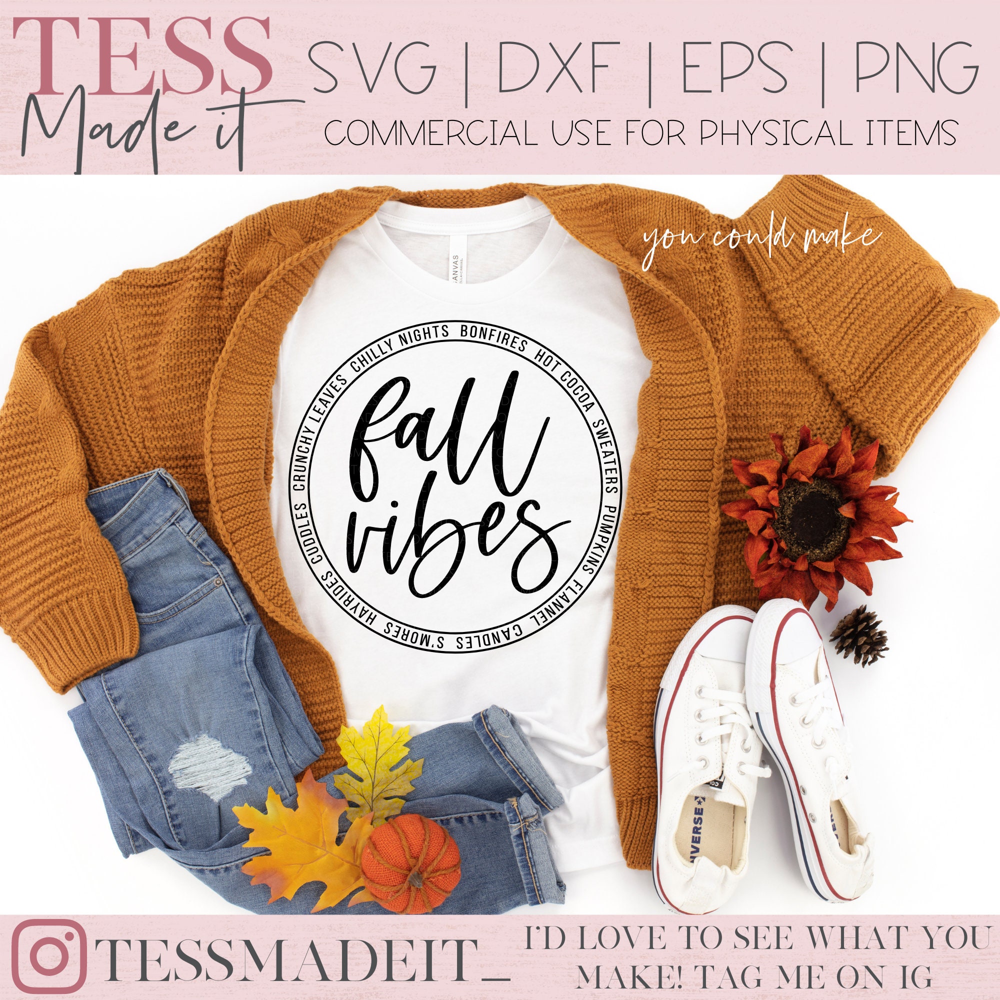 Autumn SVG Hello Fall Svg Fall Vibes SVG Fall Farmhouse | Etsy