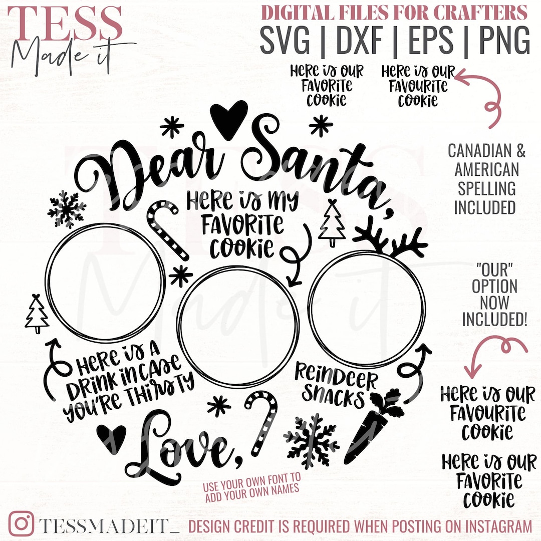 Santa Plate SVG - Santa SVG - Round Santa Tray Svg - DIY Cookies for ...