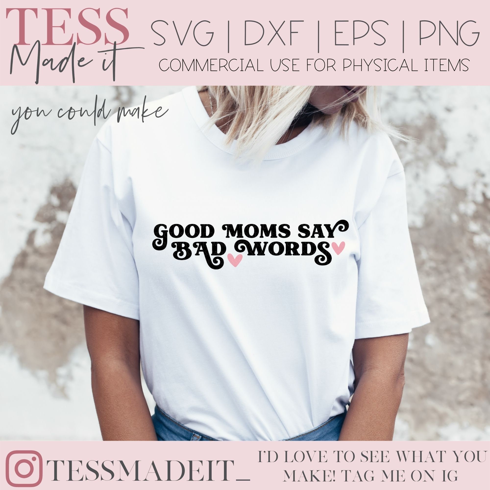 Funny Mom SVG Mom Life SVG Good Moms Say Bad Words SVG - Etsy Canada