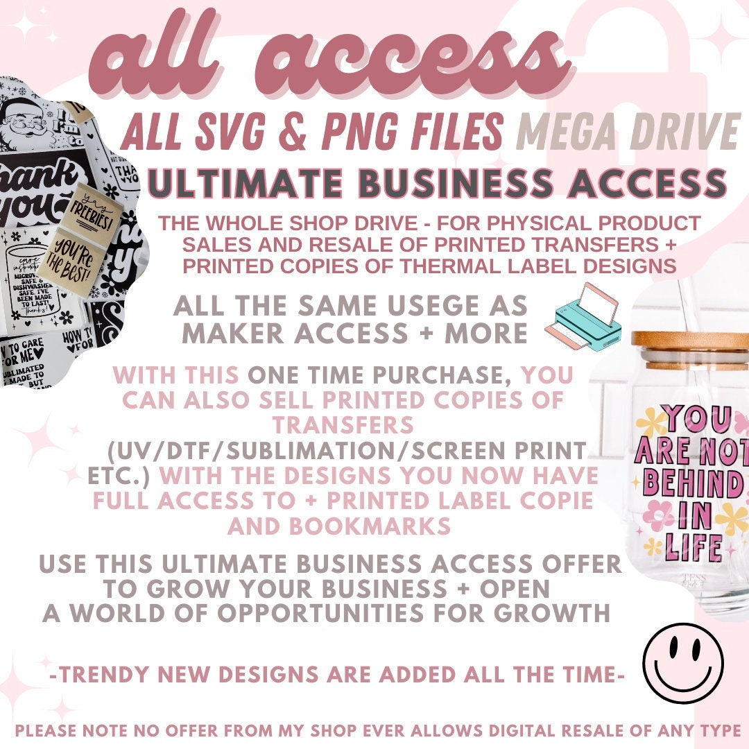 WHOLE SHOP Business Access Includes License to Sell TRANSFERS - Entire ...