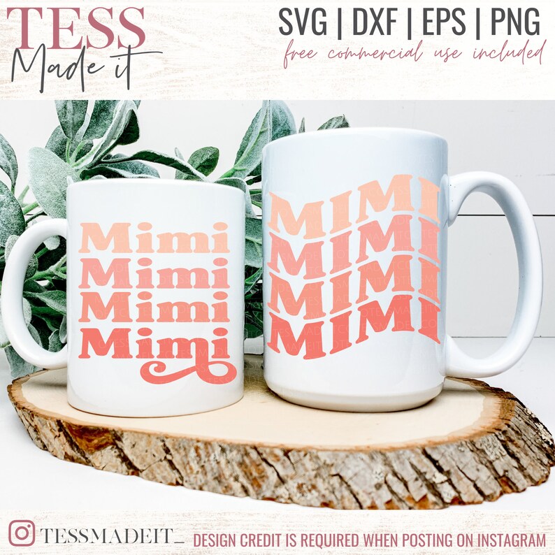 Mimi SVG - Retro Nana SVG - Grandma Svg - Retro Mimi PNG Design for ...