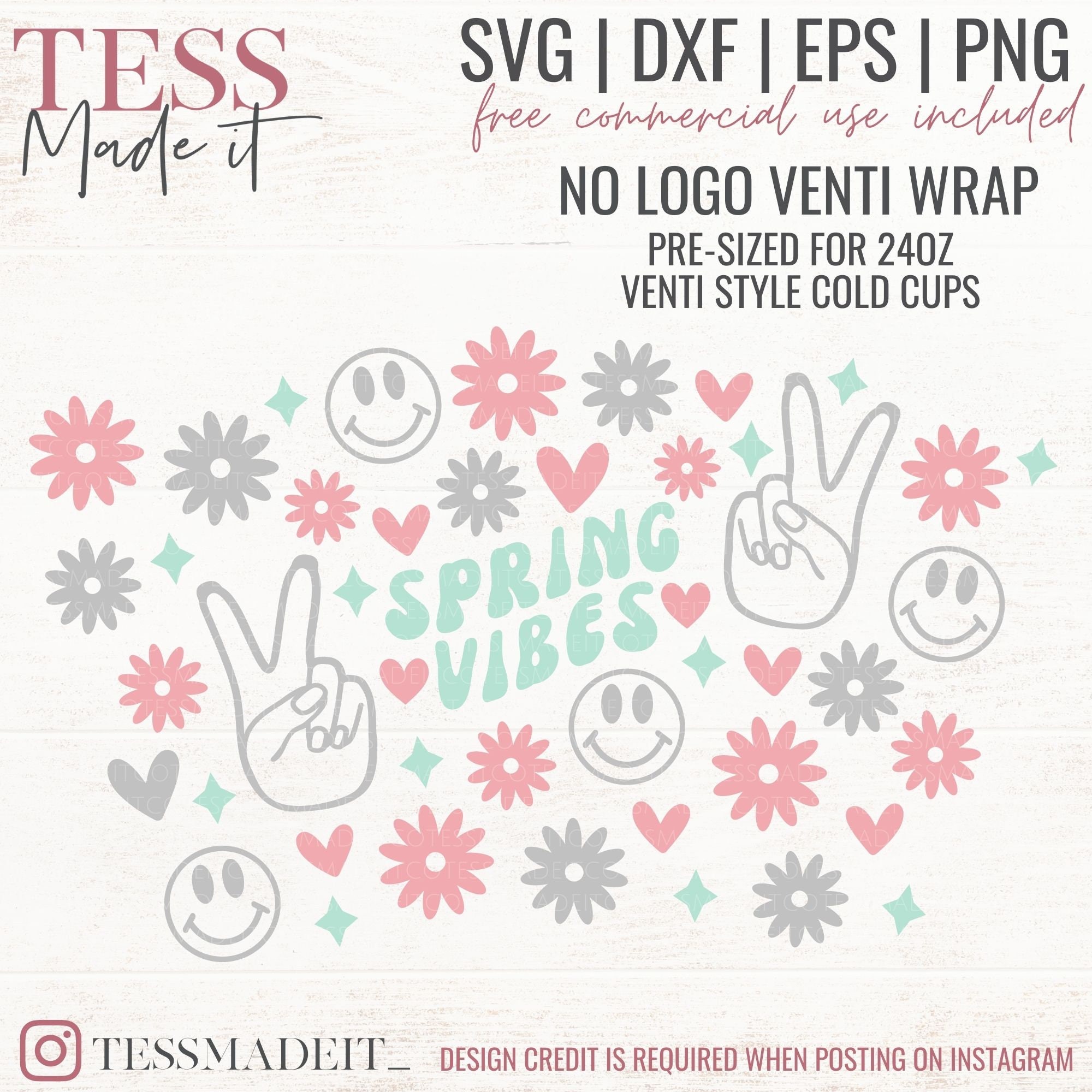Spring Cold Cup SVG - Spring Venti Cup SVG - Spring Svg - Venti No Logo ...
