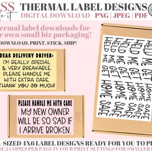 Fragile Mailing Labels - Printable Thermal Labels - Fragile Business ...