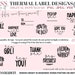 Round Thermal Label Design Bundle Round Mailing Labels - Etsy