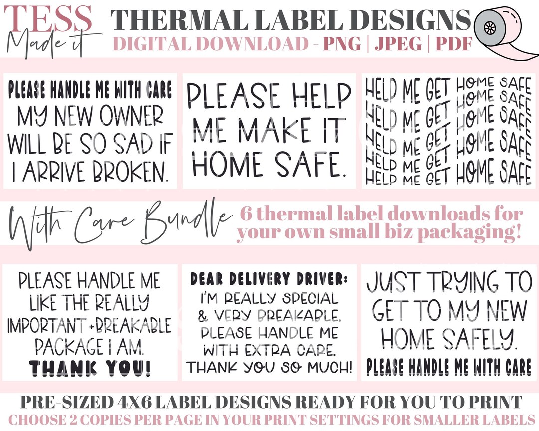 Fragile Mailing Labels - Printable Thermal Labels - Fragile Business ...