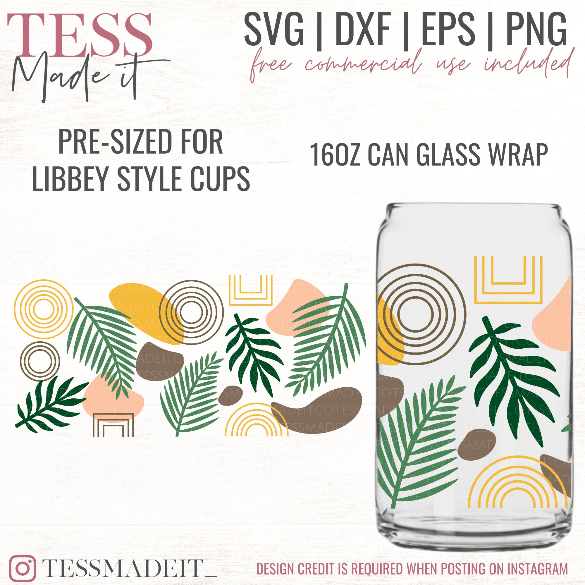 Libbey Glass SVG - Summer Libbey SVG - Boho Libbey Glass SVG - Boho Svg ...