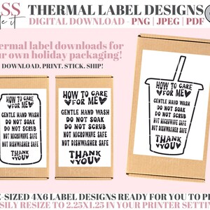Printable Care Instructions - Cup Care Mailing Labels - Printable ...