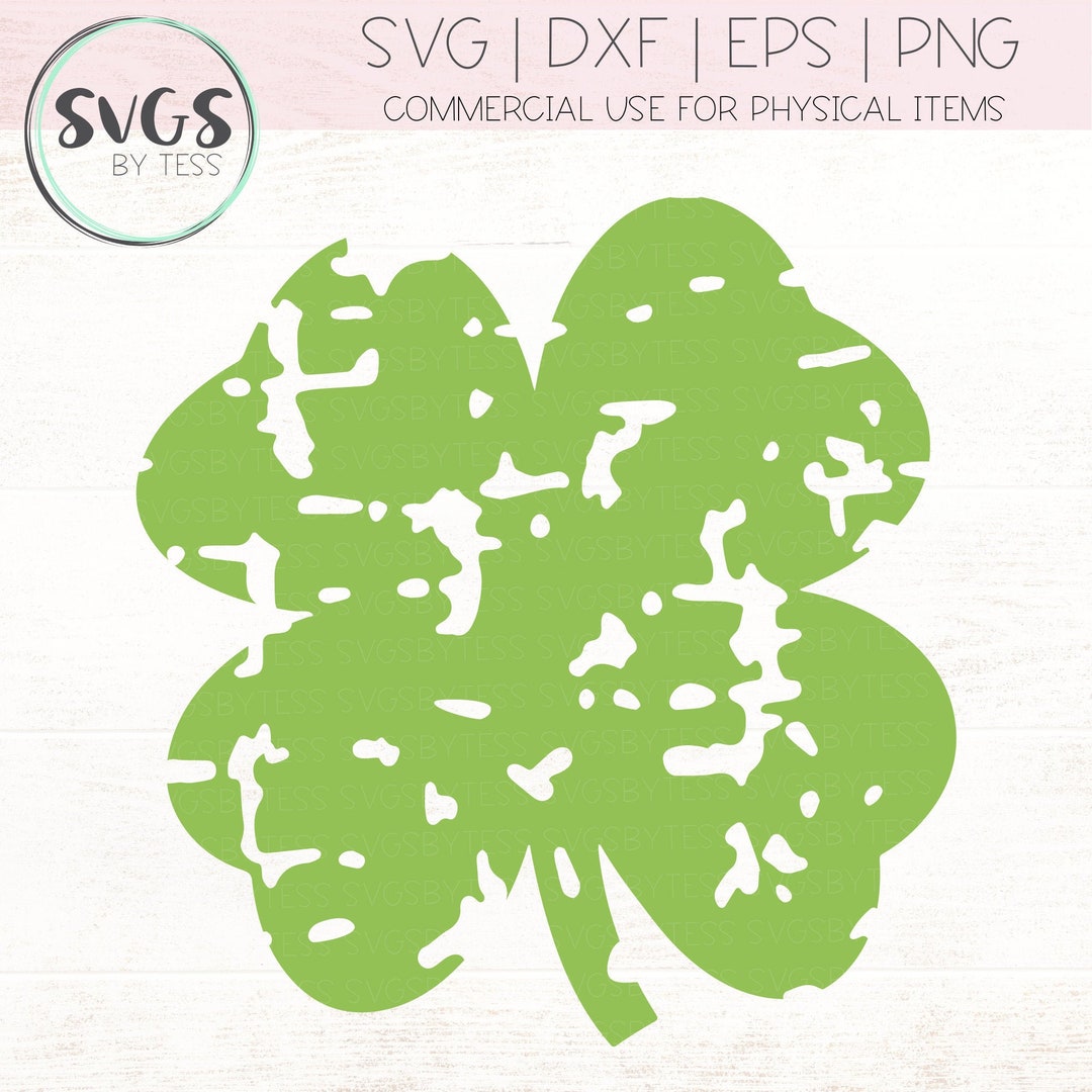 St. Patrick's SVG - Grunge Shamrock SVG - Distressed Clover SVG - Irish ...
