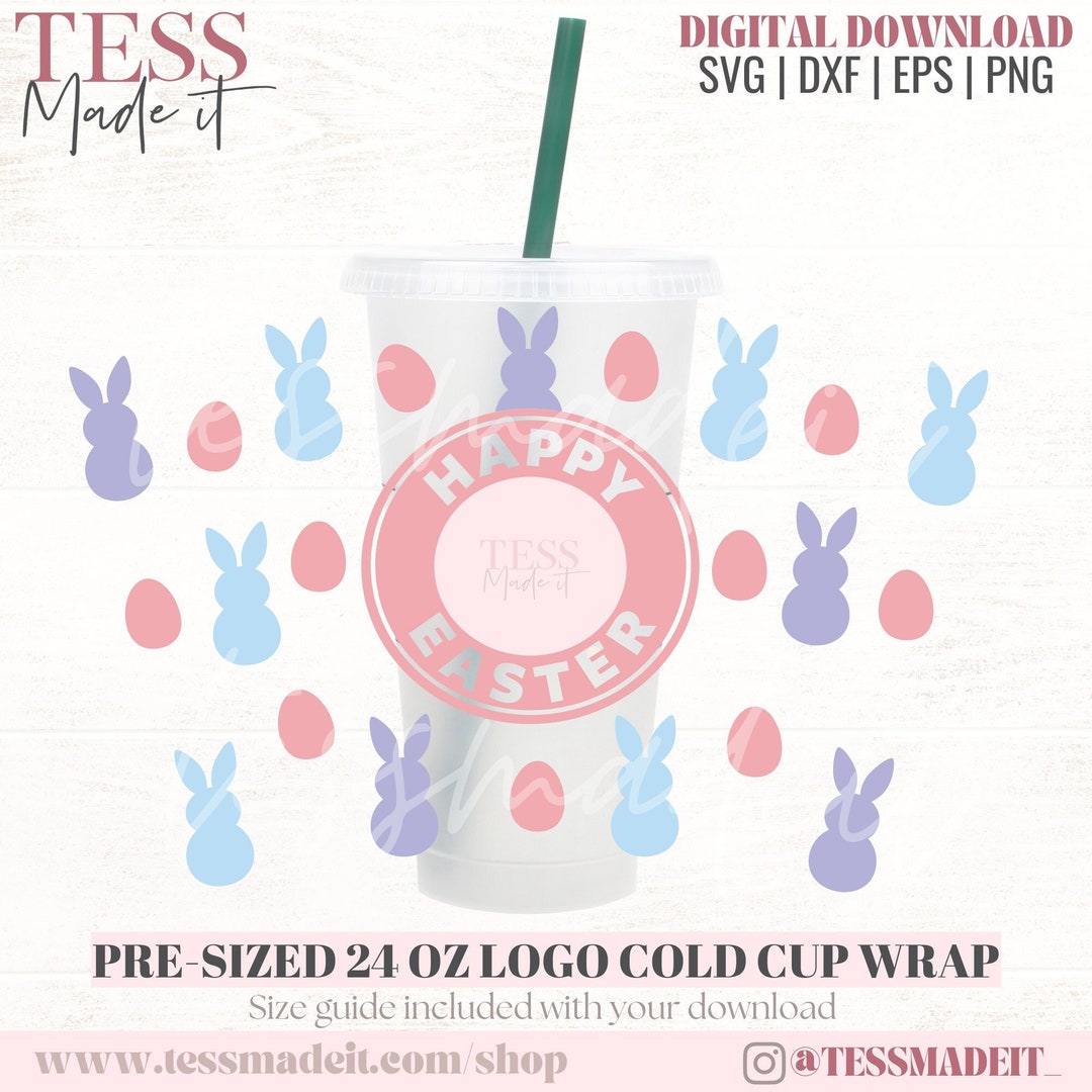 Venti Cup SVG - Easter Cold Cup SVG - Bunny Cup SVG - Venti Logo Hole ...