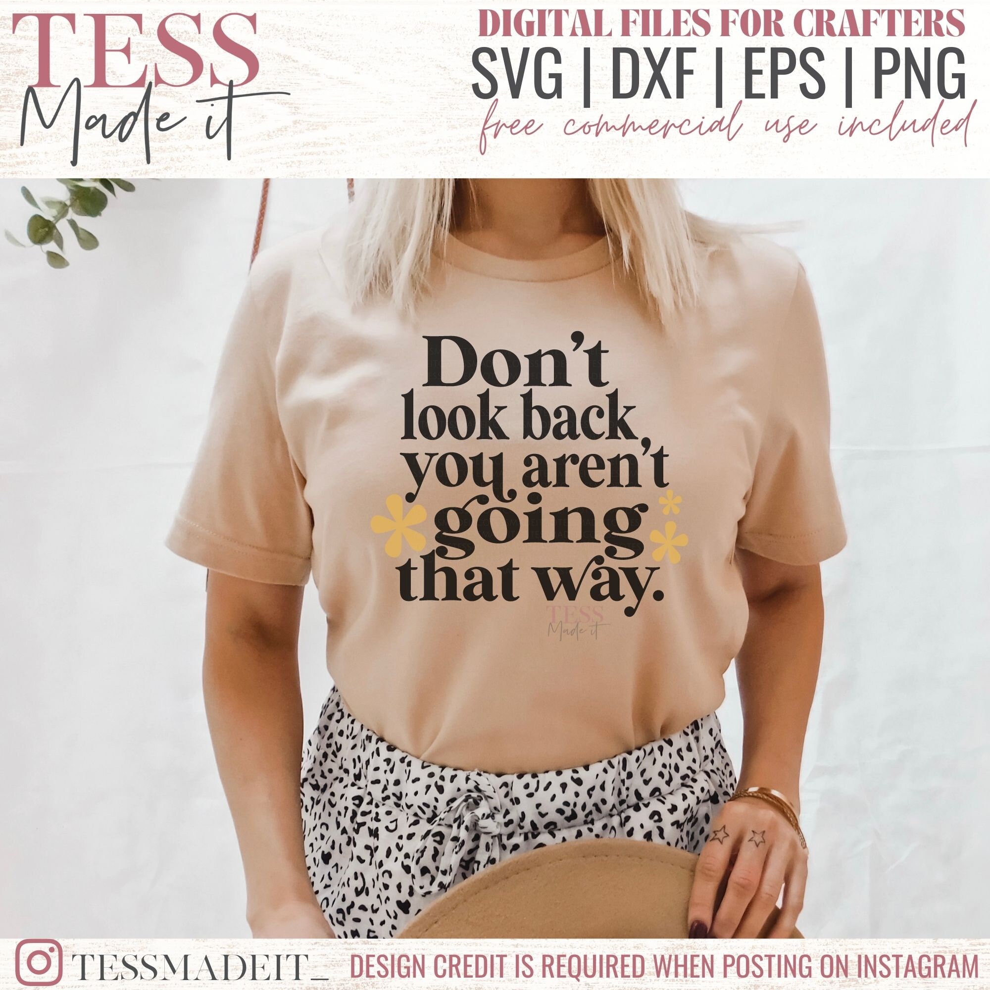 Mental Health SVG - Don't Look Back SVG - Motivational Svg - Don't Look ...