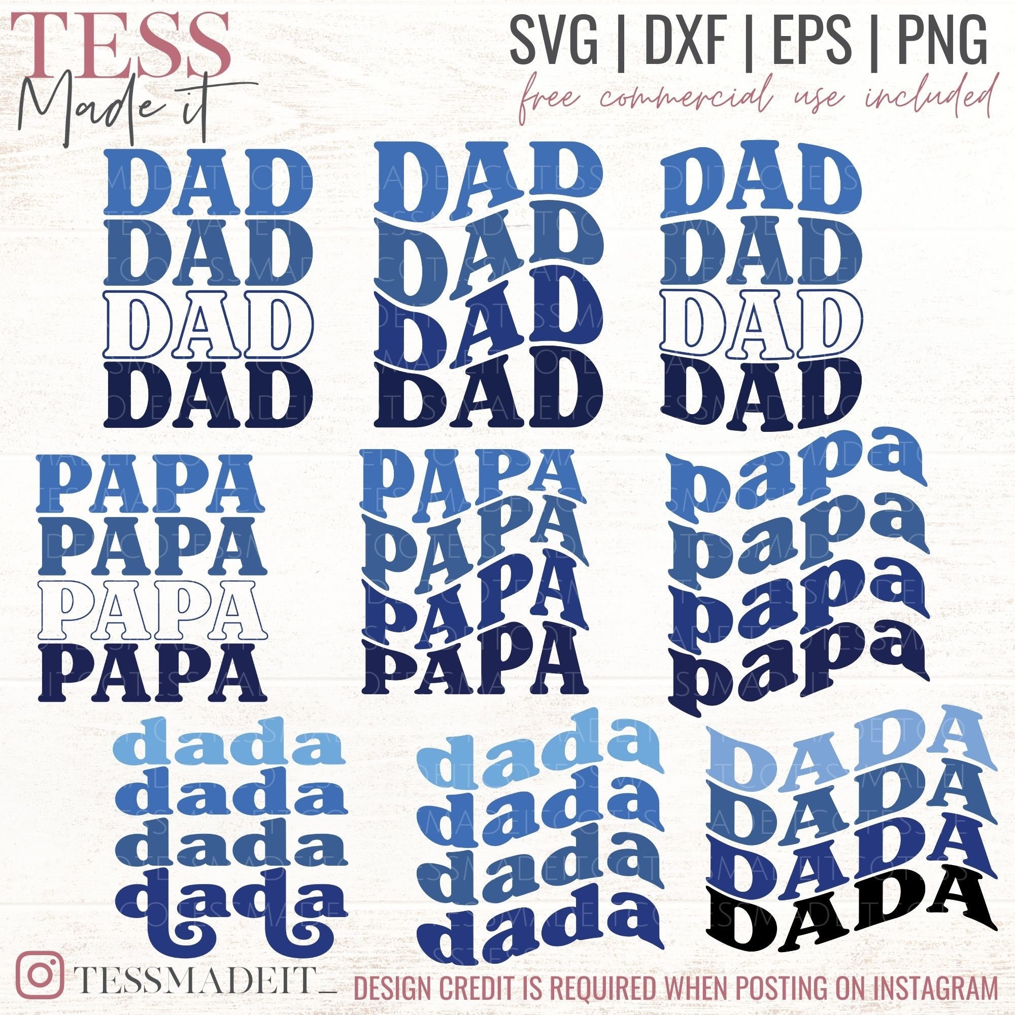 Retro Dad SVG Papa SVG Dada Svg Retro Font Svg Gift | Etsy