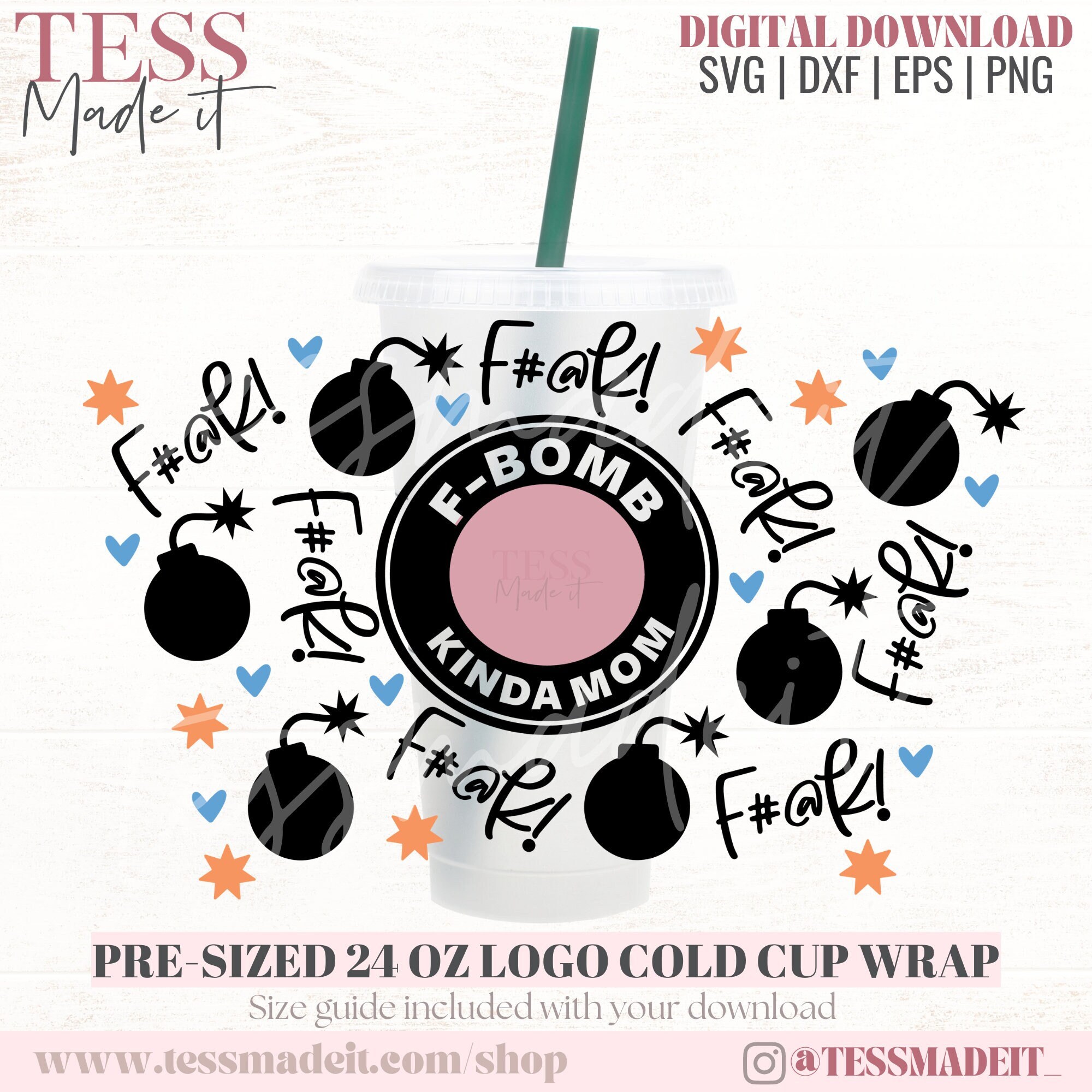 Cold Cup SVG F-bomb Mom SVG Iced Coffee Cup SVG Venti - Etsy