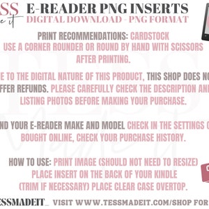 Y2K Kindle Inset Bundle Printable E-reader Case Insert Digital E-reader Design Insert Ebook ...