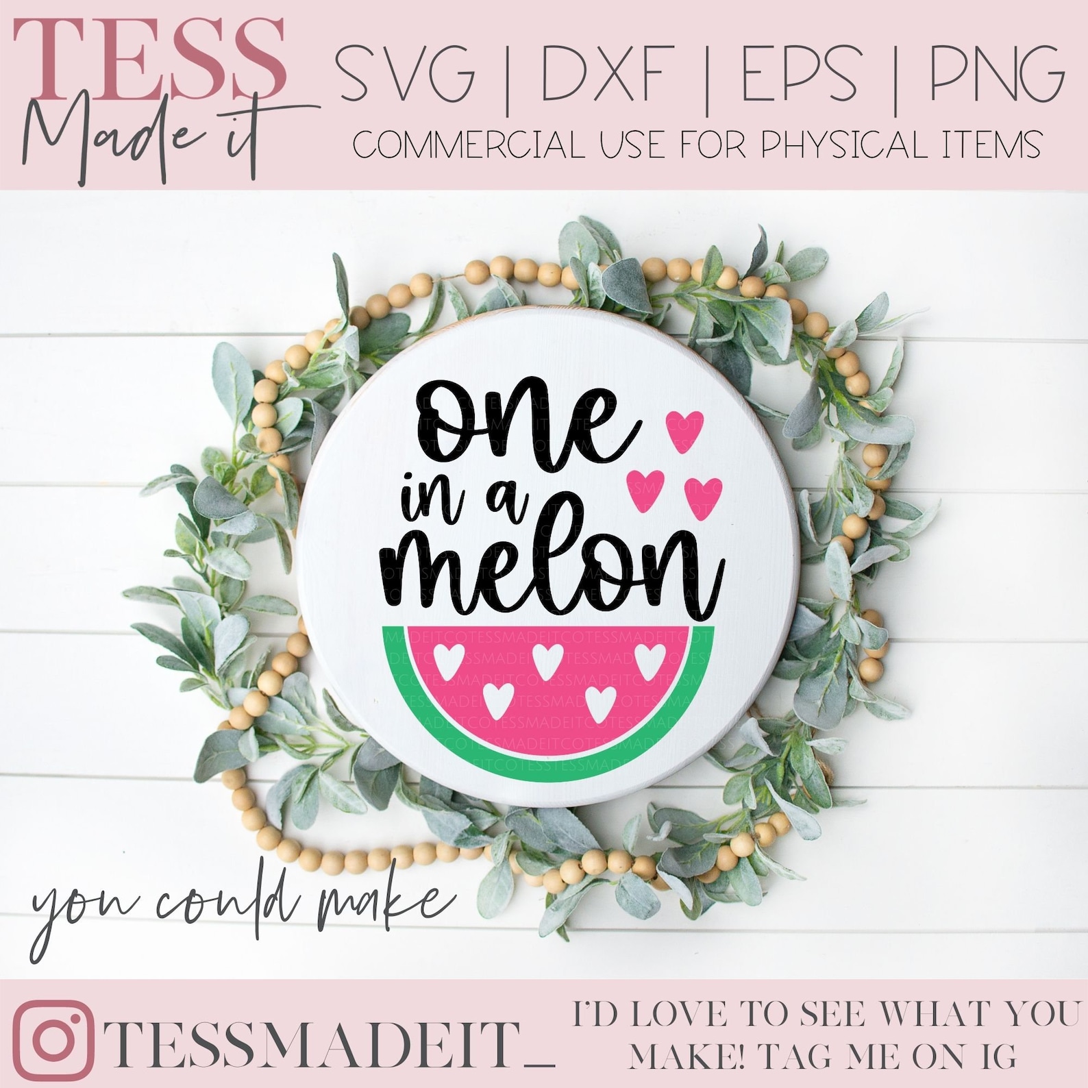 Watermelon SVG Bundle - Summer SVG - One in A Melon Svg - Spring SVG ...