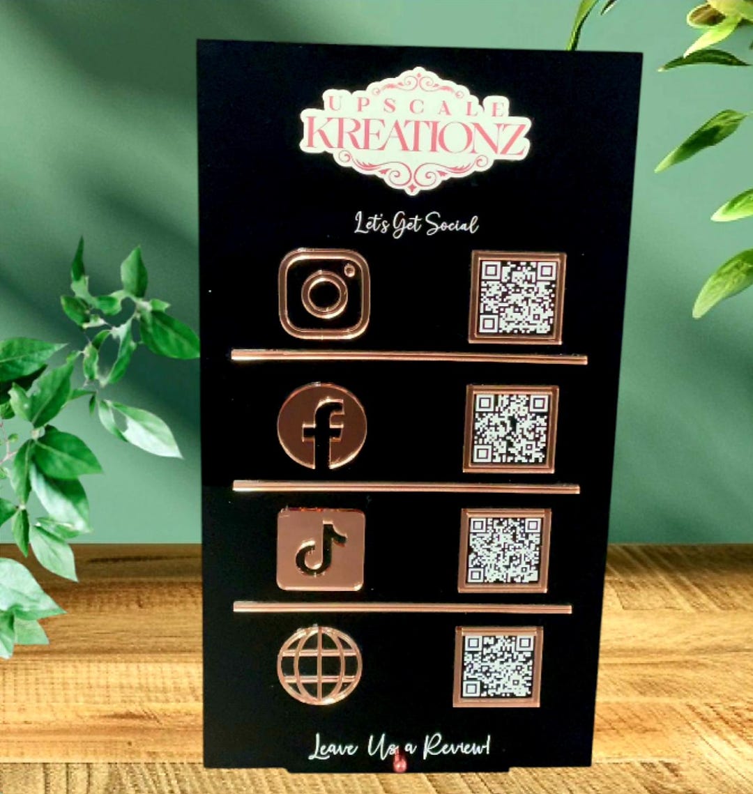 Custom Business QR Code Sign/ Personalized QR Code/ Trade Show Sign/3d ...