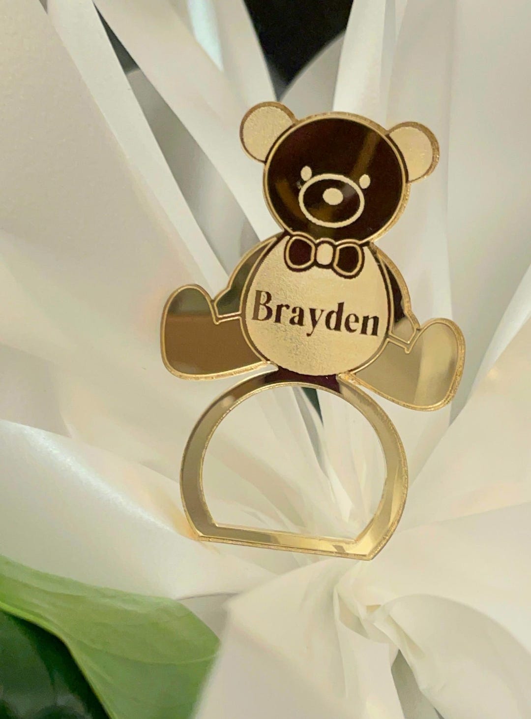 Teddy Bear Napkin Rings Acrylic/wood/napkin Rings/baby Shower/laser Cut ...