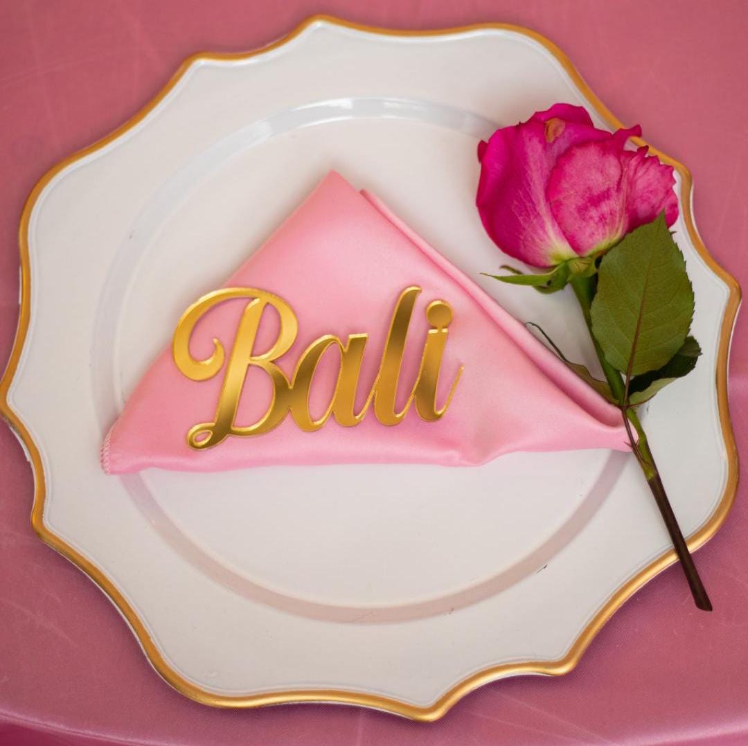 Acrylic Laser Cut Names/name Plate Setting/wedding/baby Shower/bridal ...