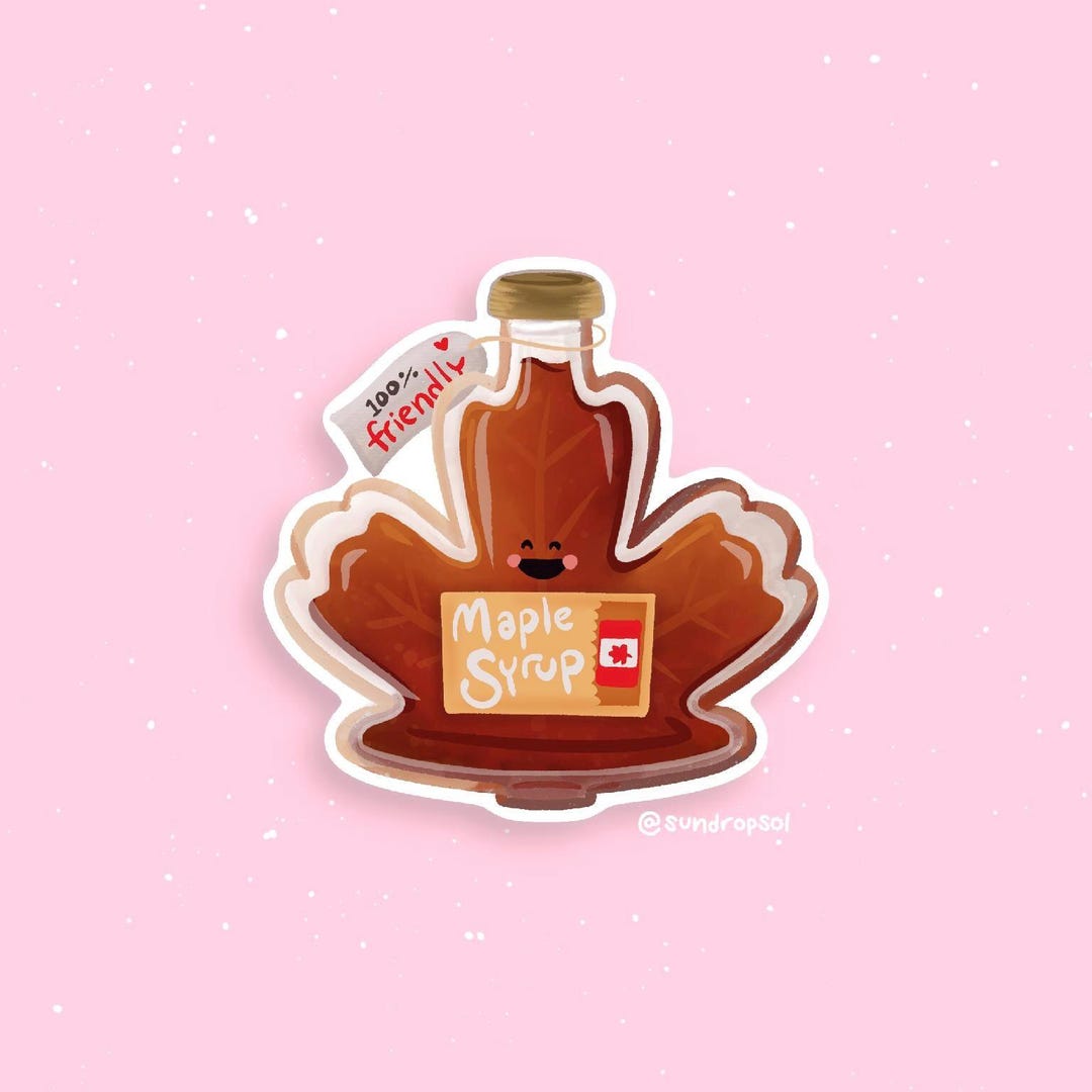 Maple Syrup Sticker | Die-cut Sticker With Matte or Sparkly Finish ...
