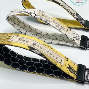 Bee Key Fob | Bee Keychain | Personalized | Honey Bee Print | Bee Gift ...