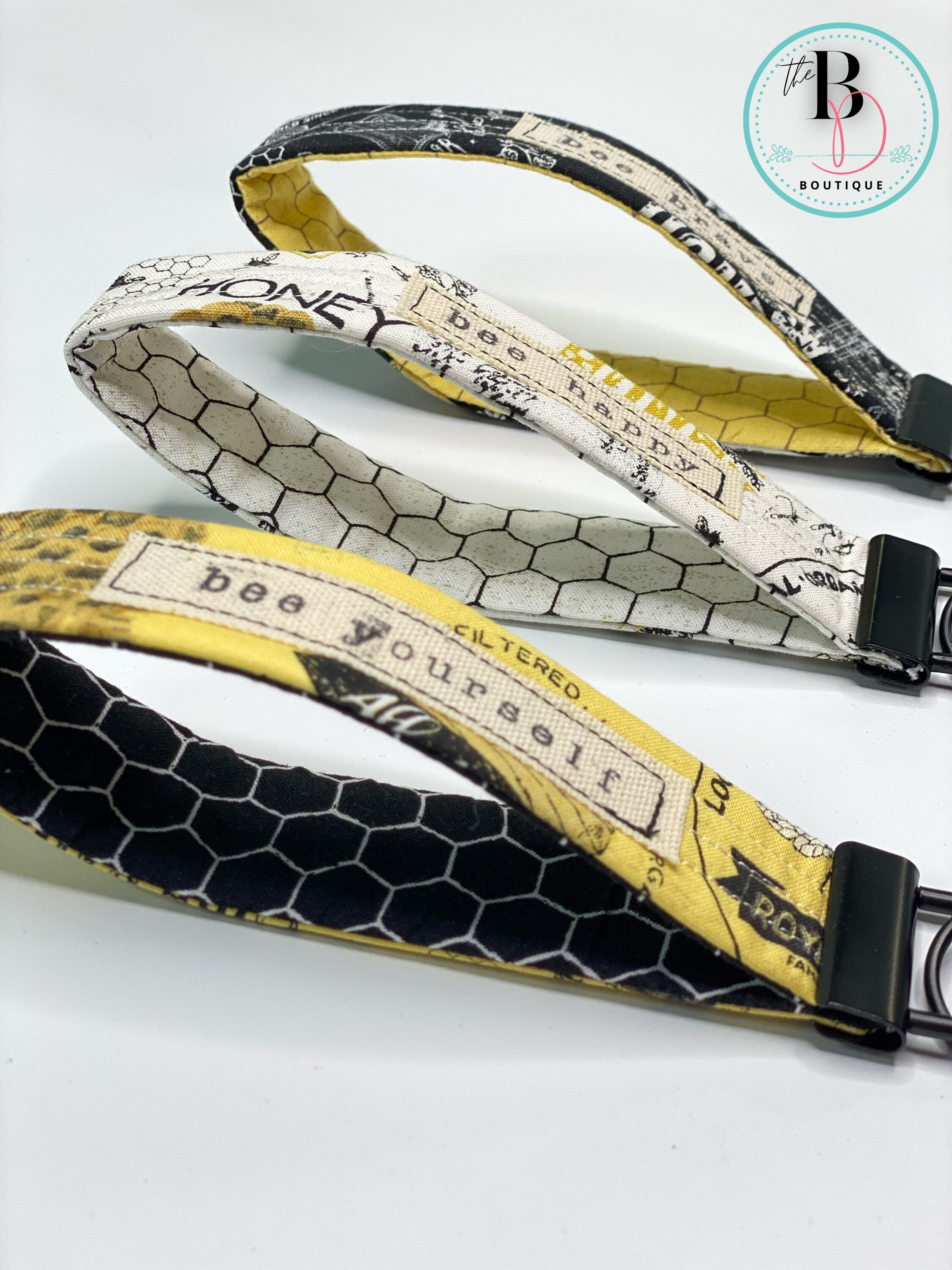 Bee Key Fob Bee Keychain Personalized Honey Bee Print - Etsy