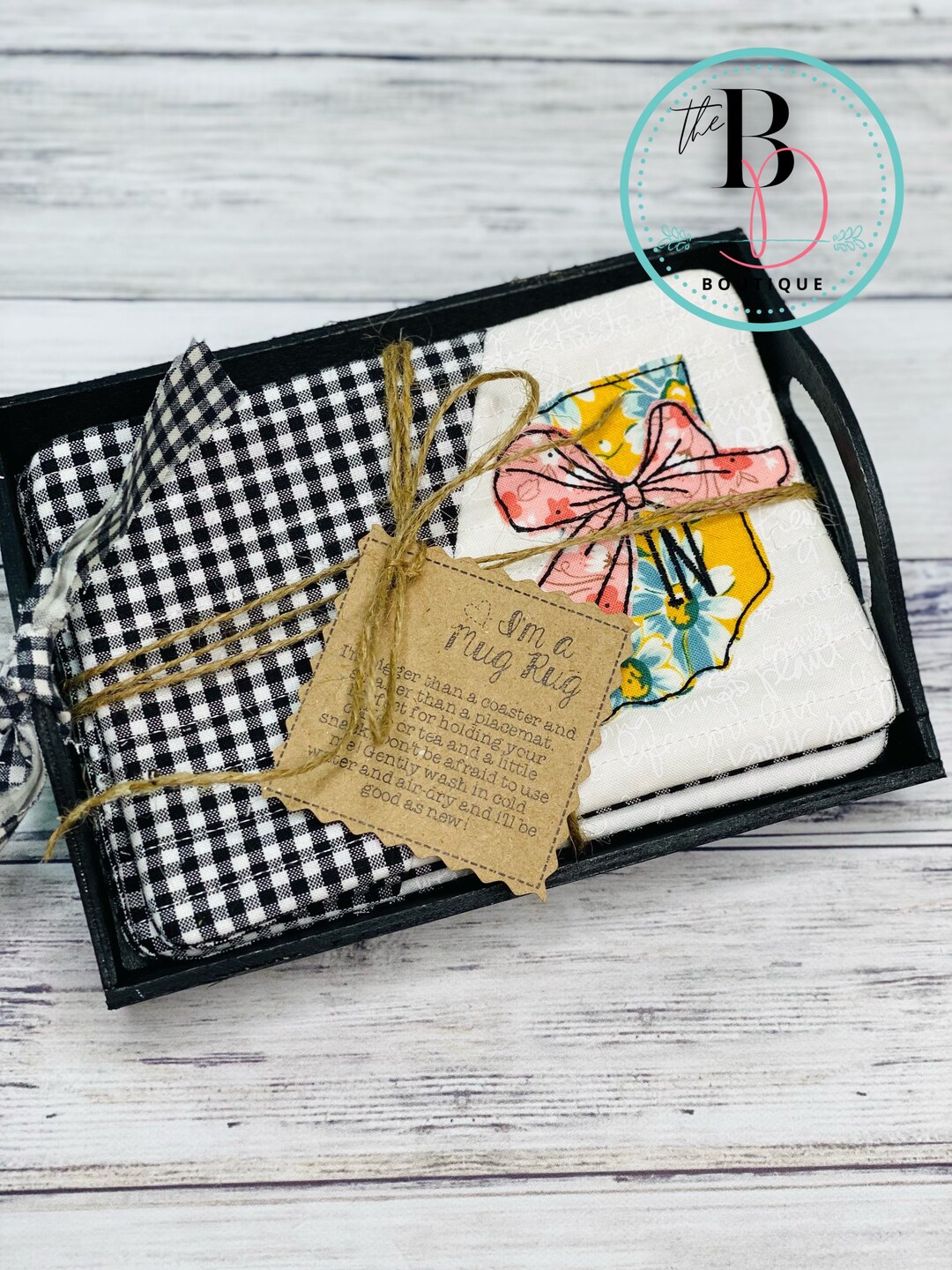 Farmhouse State Mug Rug Set | Farmhouse Mug Rugs | Custom State Mug Rug ...