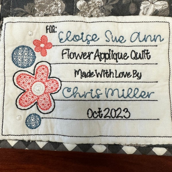 Custom Quilt Label - Etsy