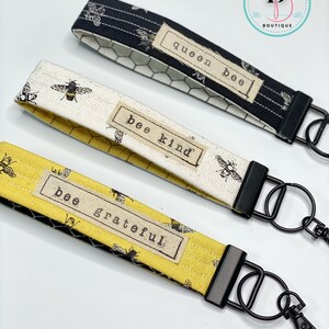 Bee Key Fob | Bee Keychain | Personalized | Honey Bee Print | Bee Gift ...