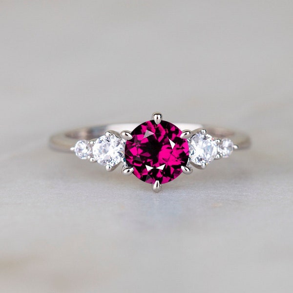 Rhodolite Ring - Etsy