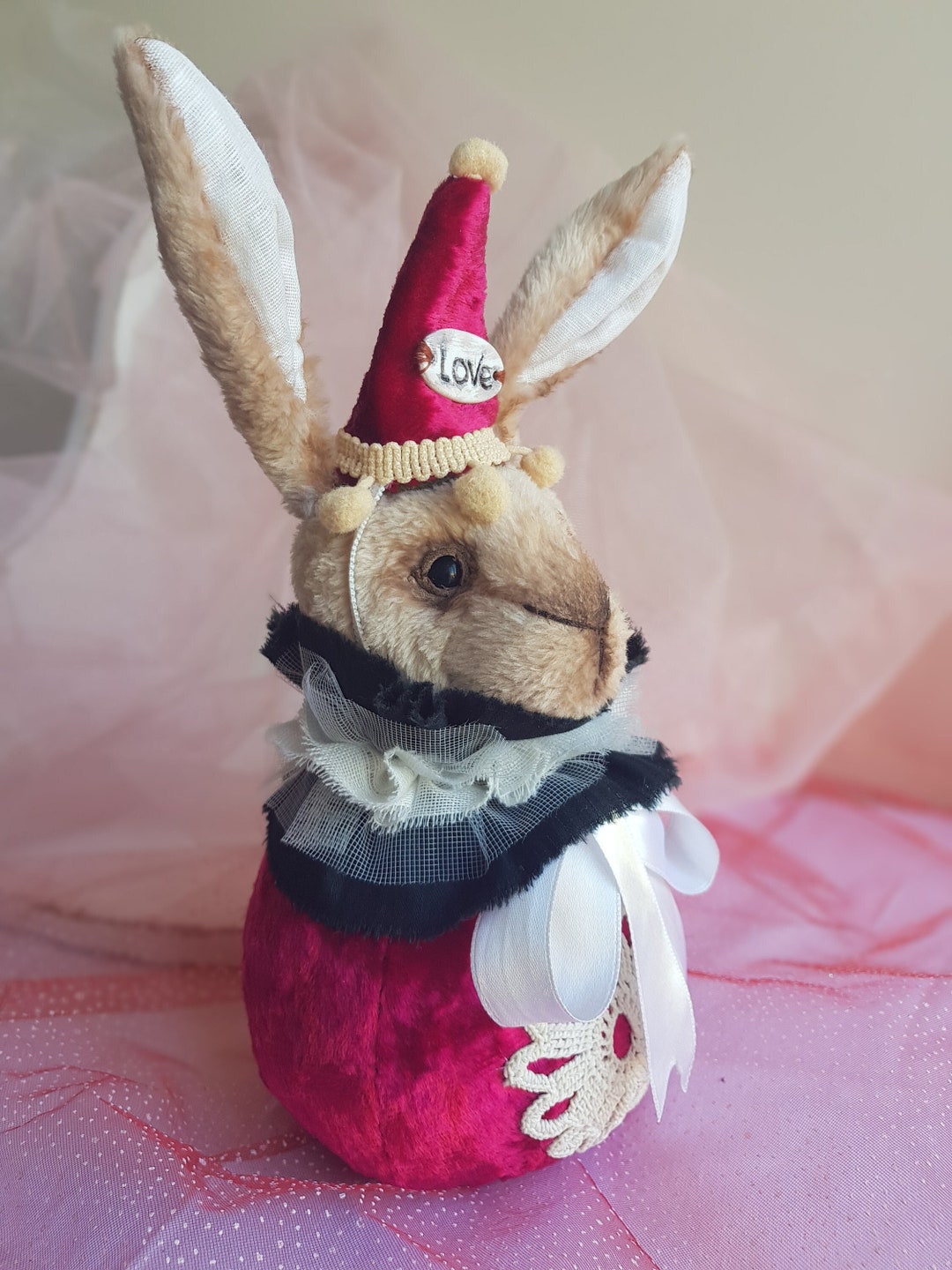 Teddy Bunny, Handmade Doll, Artist Rabbit, Artist Teddy Rabbit, Bunny ...
