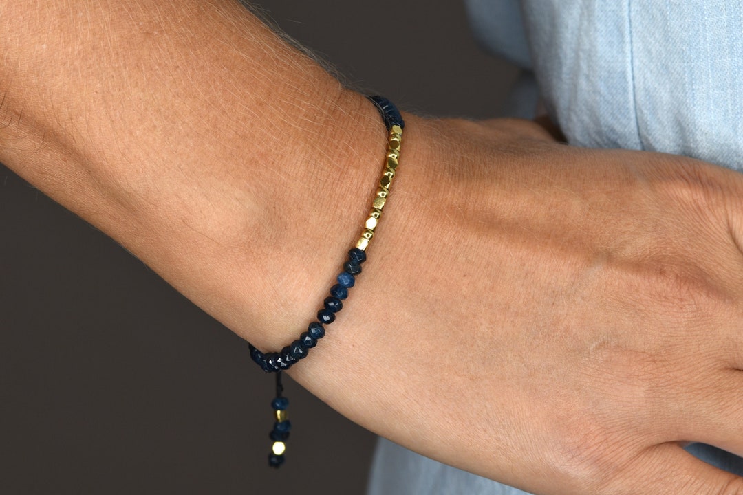 KIAH Jewelry Precious Stone 18K Plated Gold Beads Tennis - Etsy