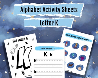 Preschool Kindergarten Alphabet Letter Activity Pages Pre K - Etsy