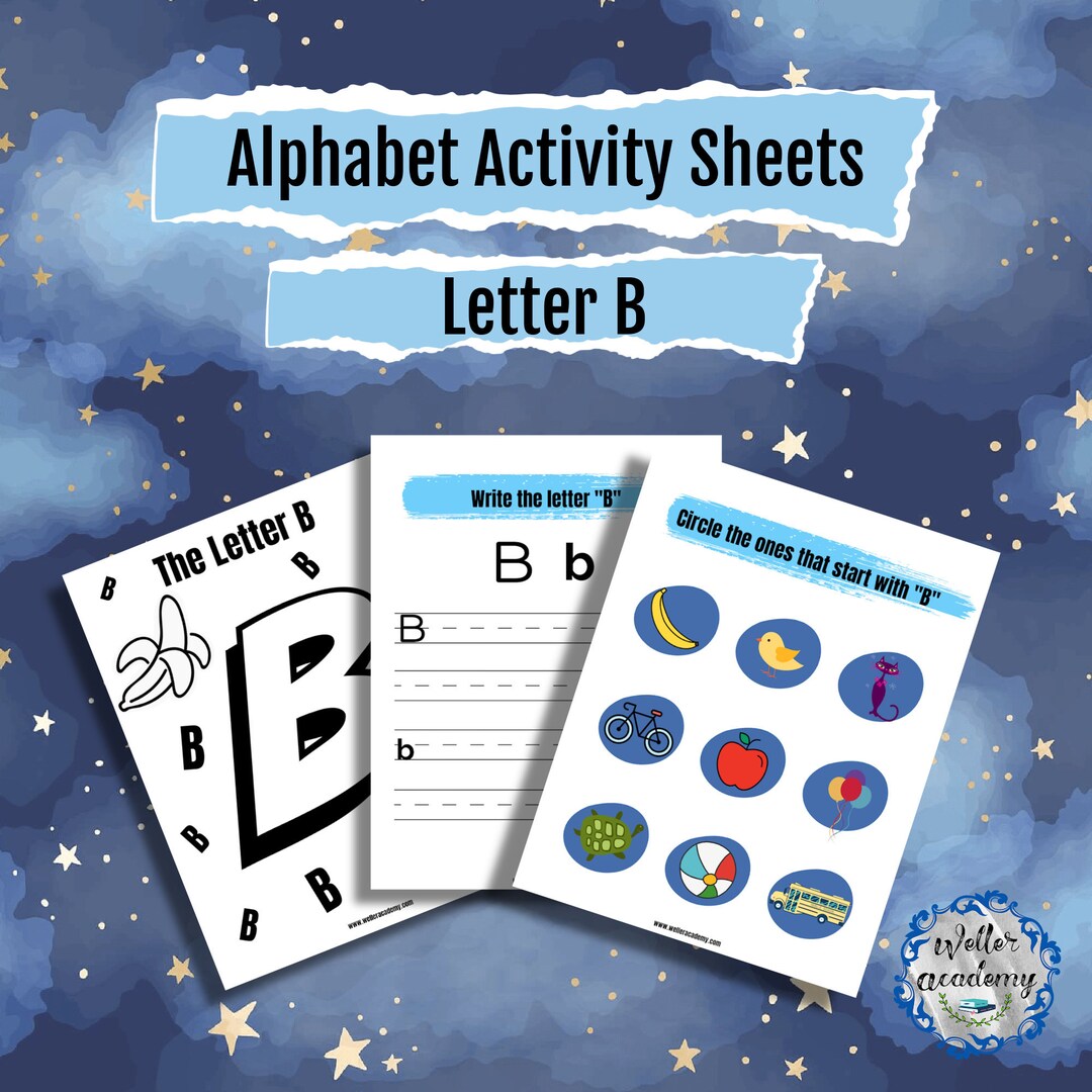 Letter B Activity Sheets - Etsy