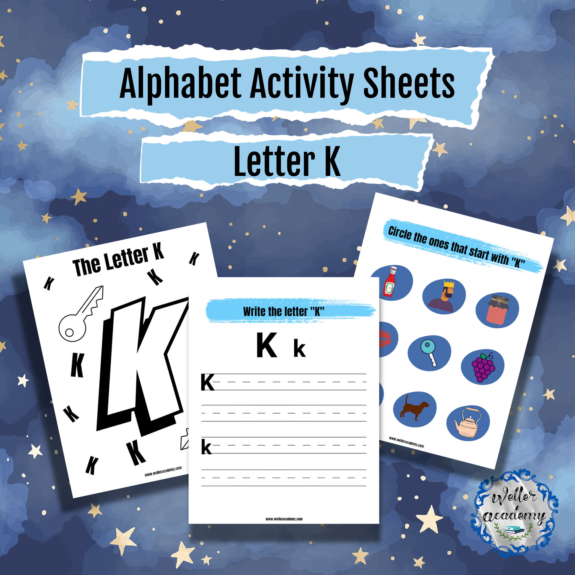Letter K Activity Sheets - Etsy